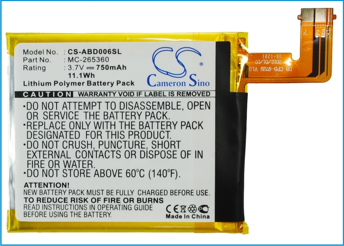 Li-Polymer Battery for Amazon D01100 Kindle 4 Kindle 4G 3.7V 750mAh | eBay