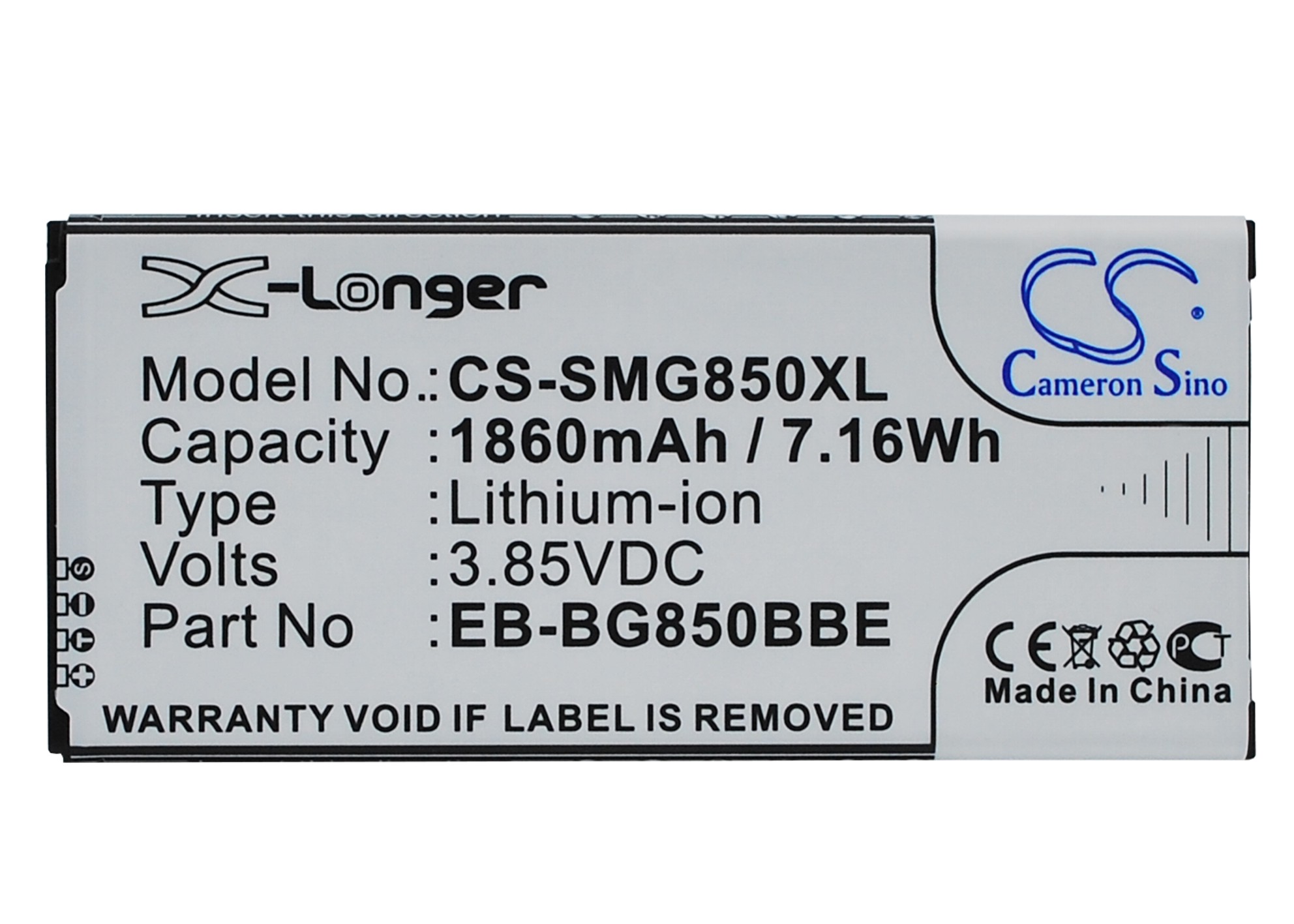 Batteria agli ioni di litio per Samsung SM-G8508 SM-G8508S SM-G8509v 3 ...